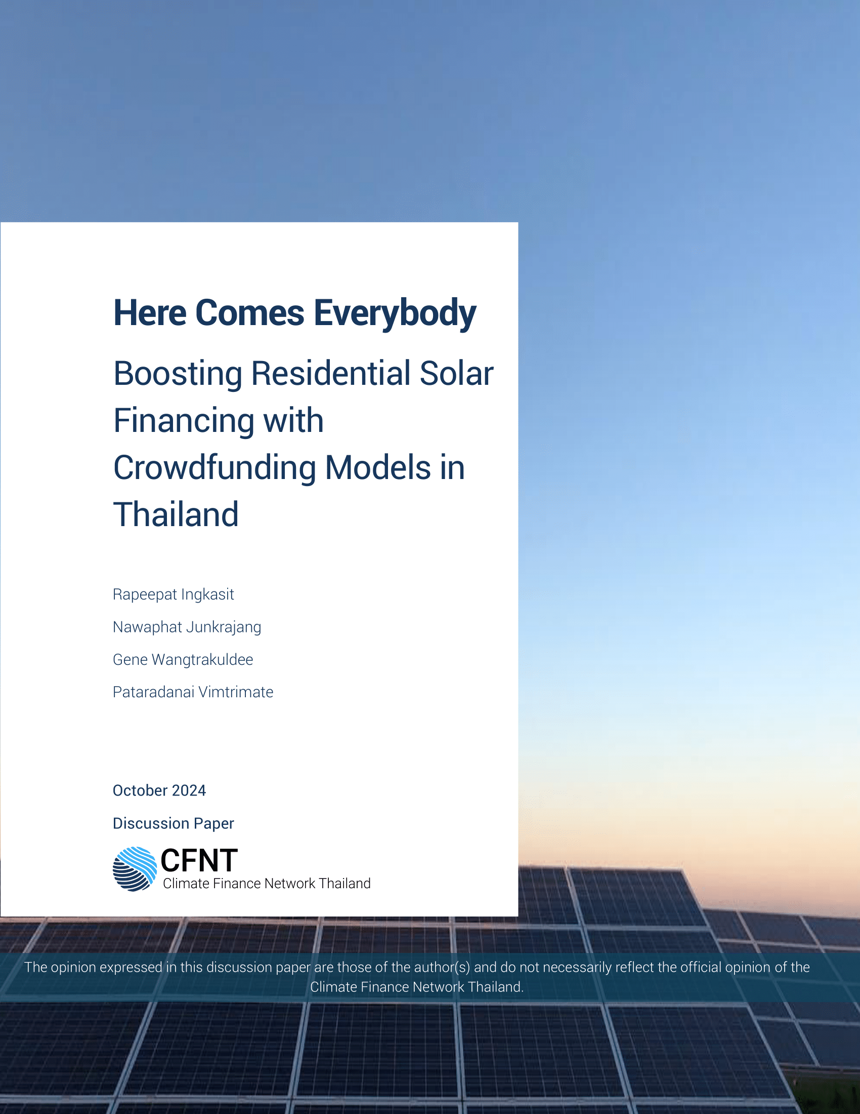 CFNT – Climate Finance Network Thailand